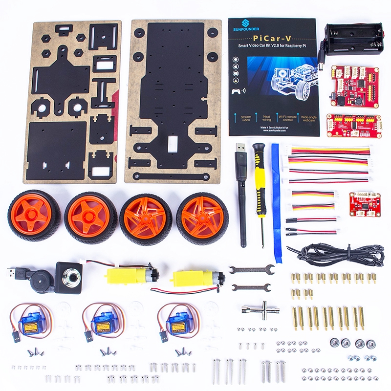 Sunfounder picar-V Smart Robot Video Car V 2.0 Kit สำหรับ Raspberry Pi ...