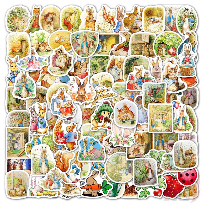 100Pcs/Set Peter Rabbit สติ๊กเกอร์ DIY Fashion Mixed Luggage Laptop ...