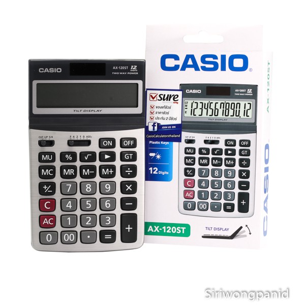 เครื่องคิดเลข CASIO AX-120ST 12 หลัก ของแท้ | Shopee Thailand