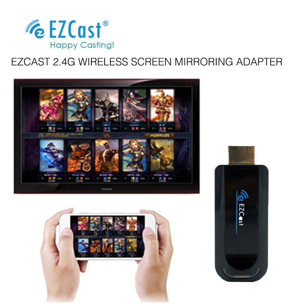 EZCast 2.4G WiFi Display Dongle 1080P HDMI Media Streaming TV Stick ...