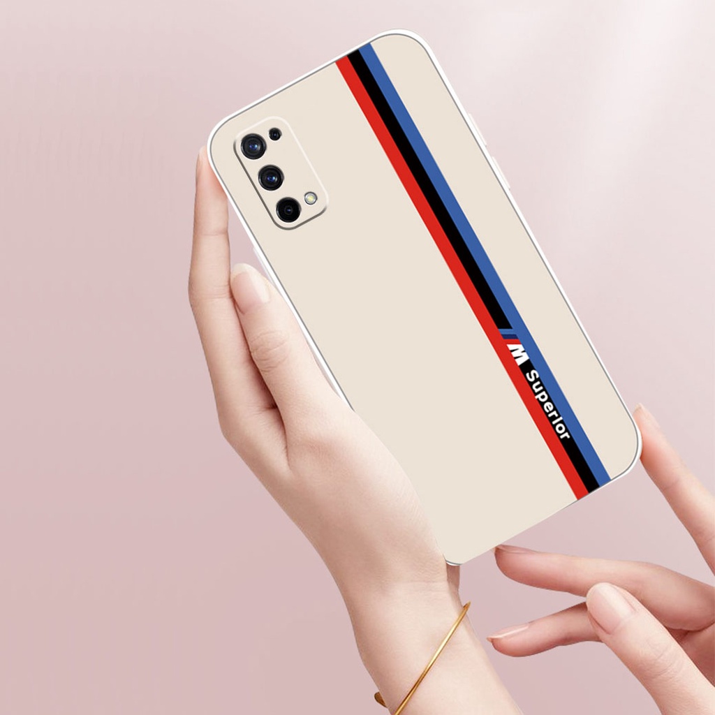 เคสโทรศัพท์มือถือแบบนิ่ม TPU ลายโลโก้แข่งรถ M3 สี สําหรับ OPPO Realme 8 ...