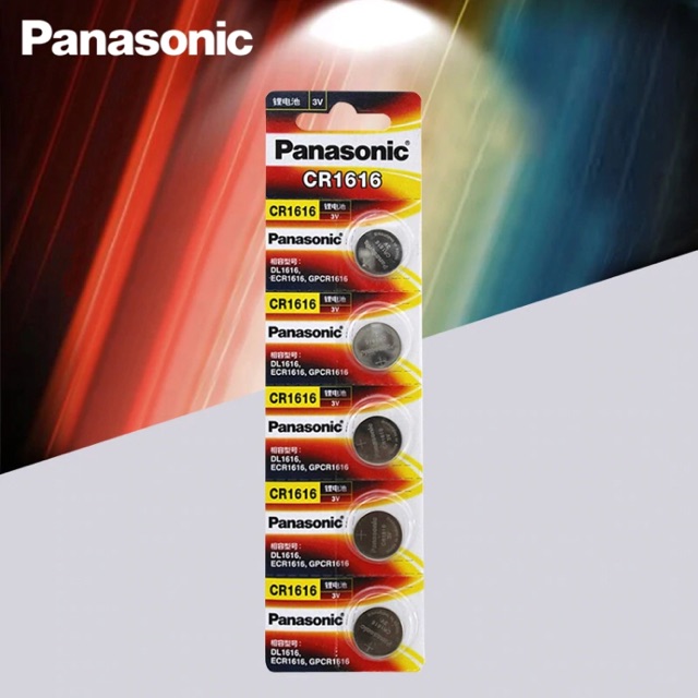 ถ่านกระดุม CR1616 5PCS Button Cell Batteries Panasonic cr 1616 3V ...