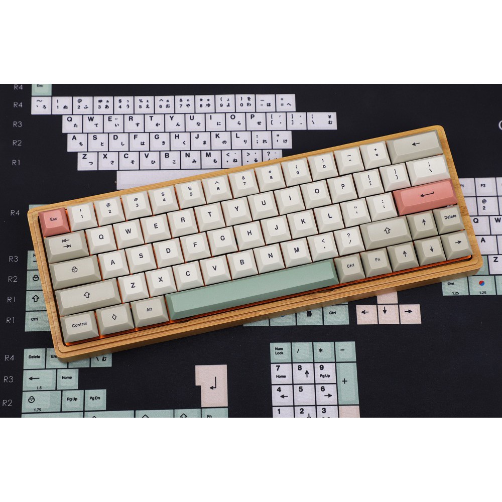 YMDK DSA Profile 9009 Dye Sub 61 64 68 ANSI Keyset Thick PBT Keycap set For MX Mechanical ...