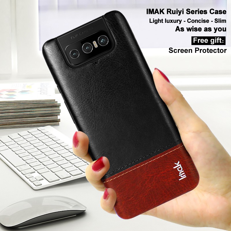 iMak Hard Cover Asus Zenfone 8 Flip Business Slim Hard Phone Case ...