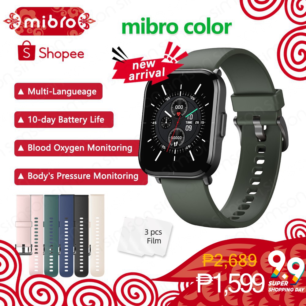 Mibro Color Smart Watch smartwatch Pressure Measurement SpO2 Monitoring ...