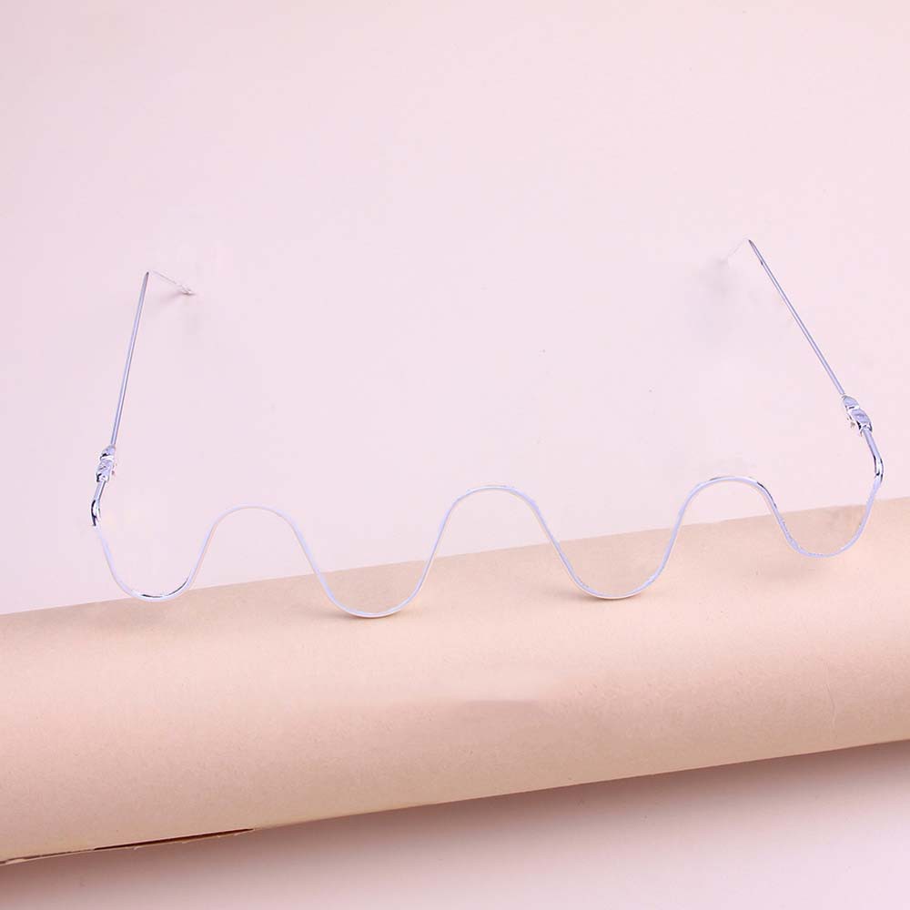OCEANMAP Vintage Lensless Glasses Women No Lens Eyeglasses Rimless Wave ...