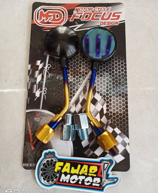 กระจกทรงกลมขนาดเล็ก Cnc 2 โทนเสียง Pnp สําหรับ Honda Yamaha ...