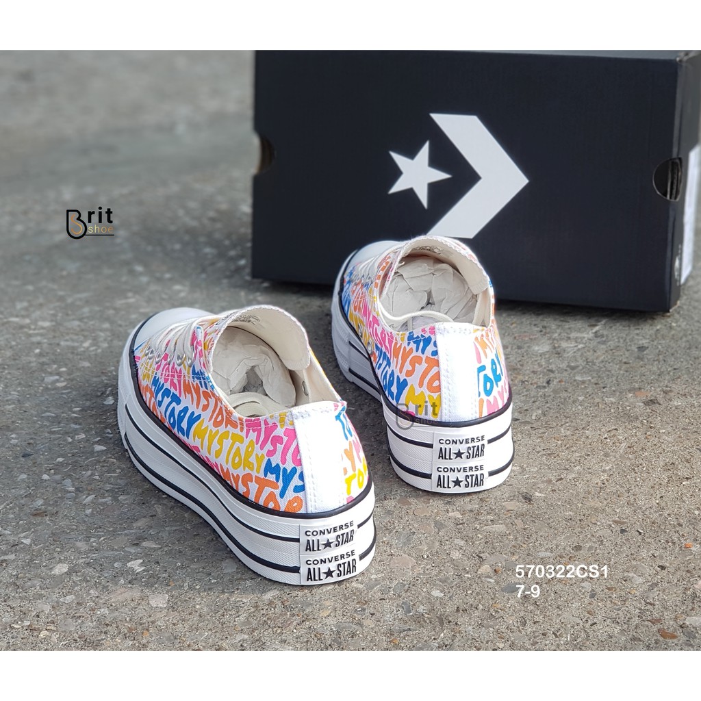 CONVERSE CHUCK TAYLOR ALL STAR DOUBLE STACK LIFT OX รองเท้าผ้าใบผู้หญิง ...