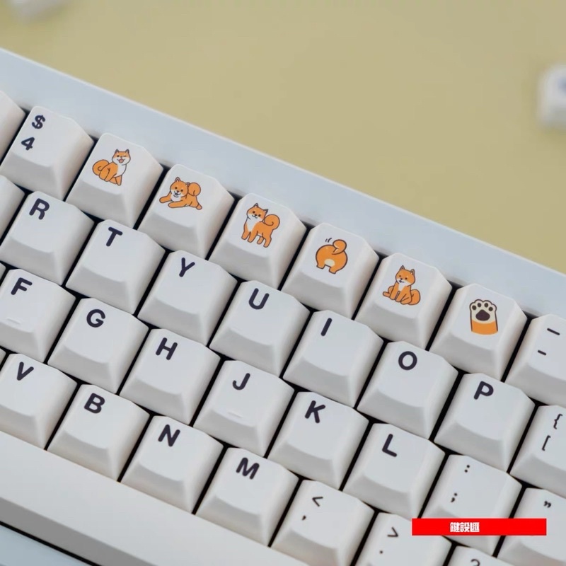 Mika Doge Theme 154-KEY Keycap Set PBT Dyesub Cherry Profile ชุดคีย์แค ...