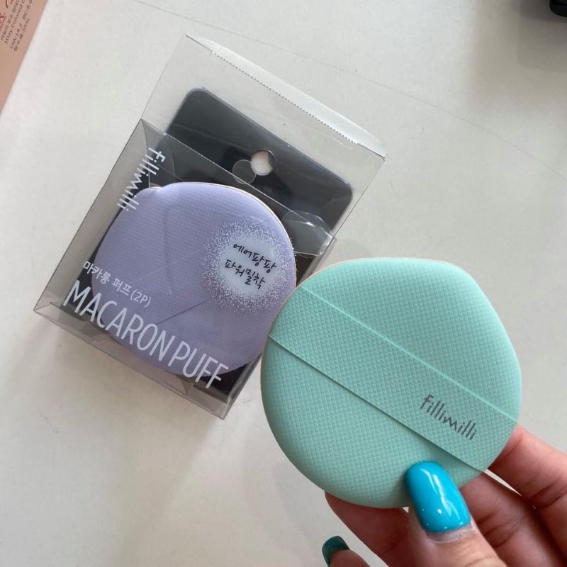 พัฟลงคุชชั่น นุ่ม เด้งจากเกาหลี ️ FILLIMILLI Macaron Puff 2ชิ้นใน1กล่อง ...