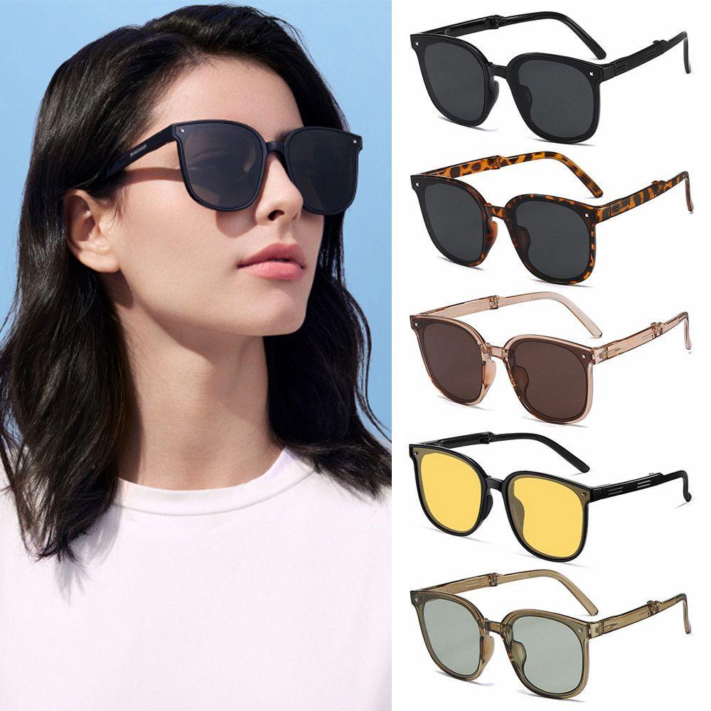 PEONY Fashion Foldable Sunglasses Women Men Driver Shades Easy Carry ...