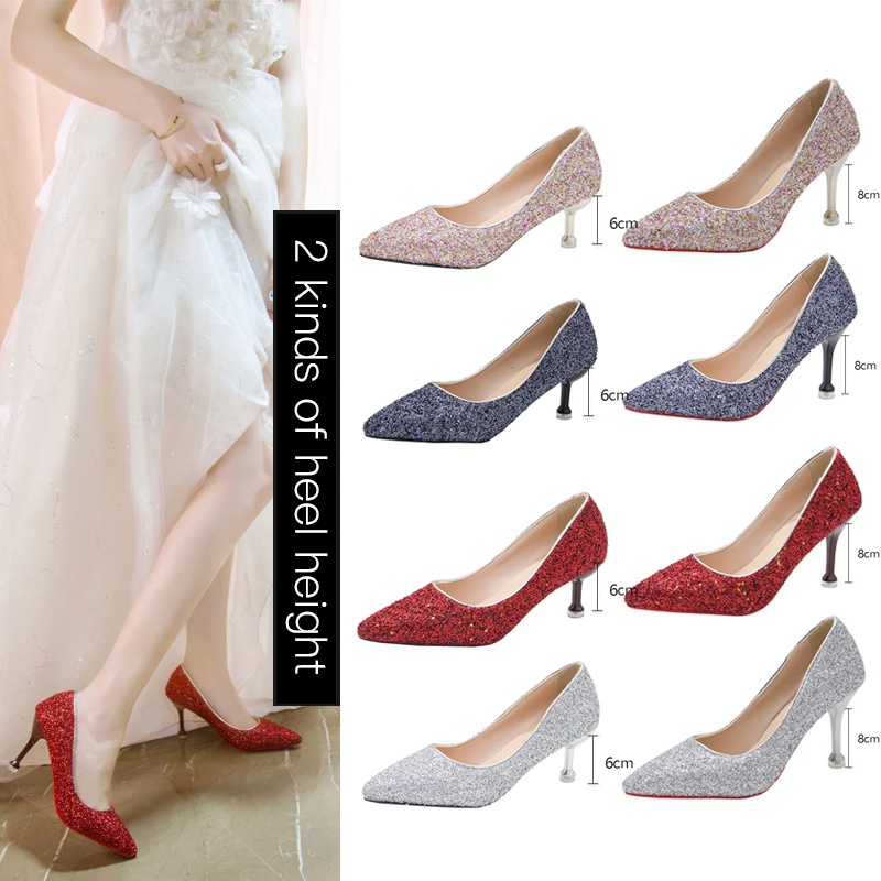 32 33 34 35 41 Womens High Heels Sexy Stilettos Bride Wedding Shiny