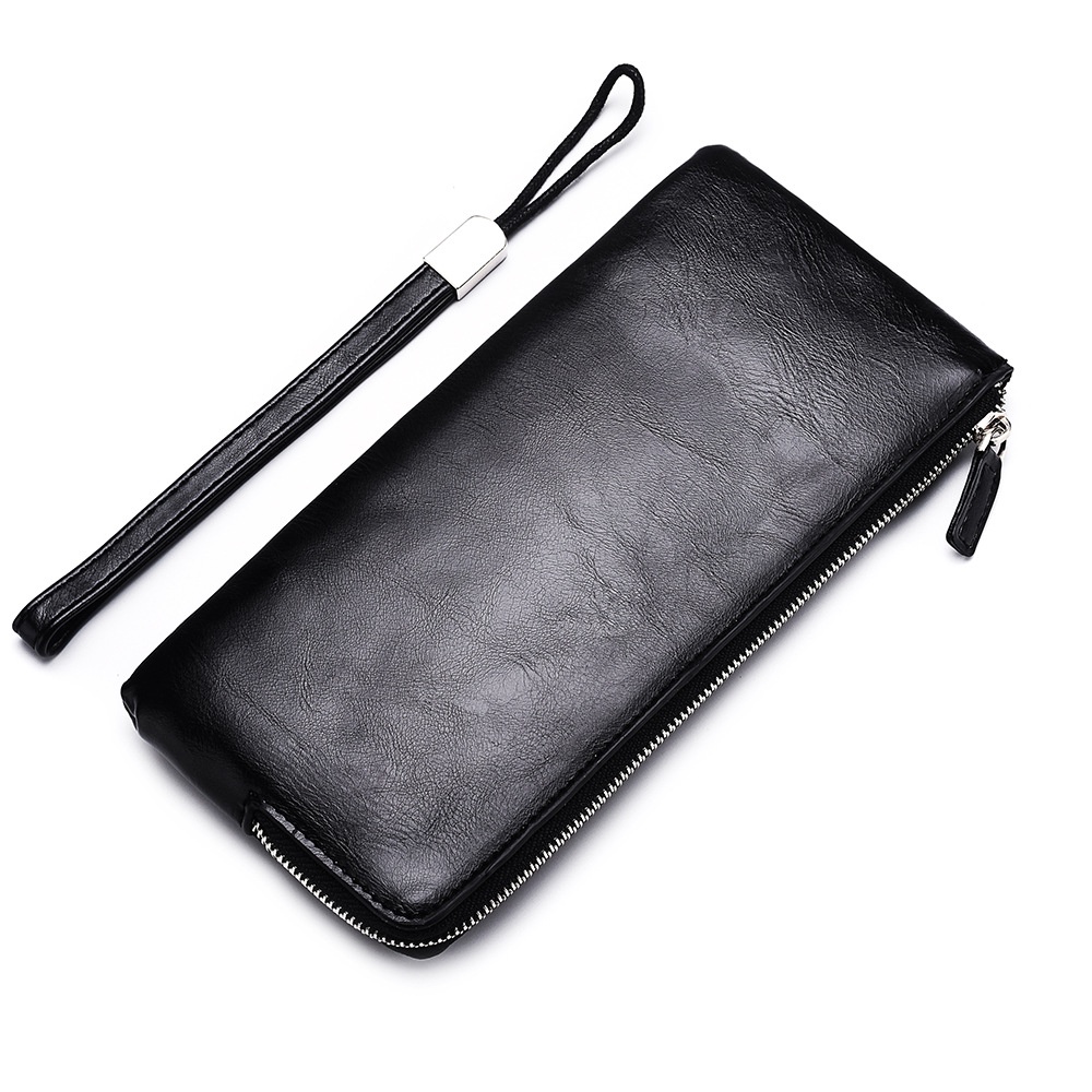 Men'S Long Wallet Korean Youth Zipper Male Mobile Phone Bag Ultra-Thin ...