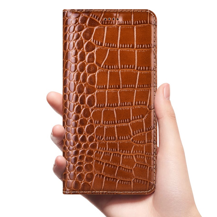 Crocodile Genuine Flip Leather Case For Huawei Honor 6A 6C 6X 7A 7C 7X ...