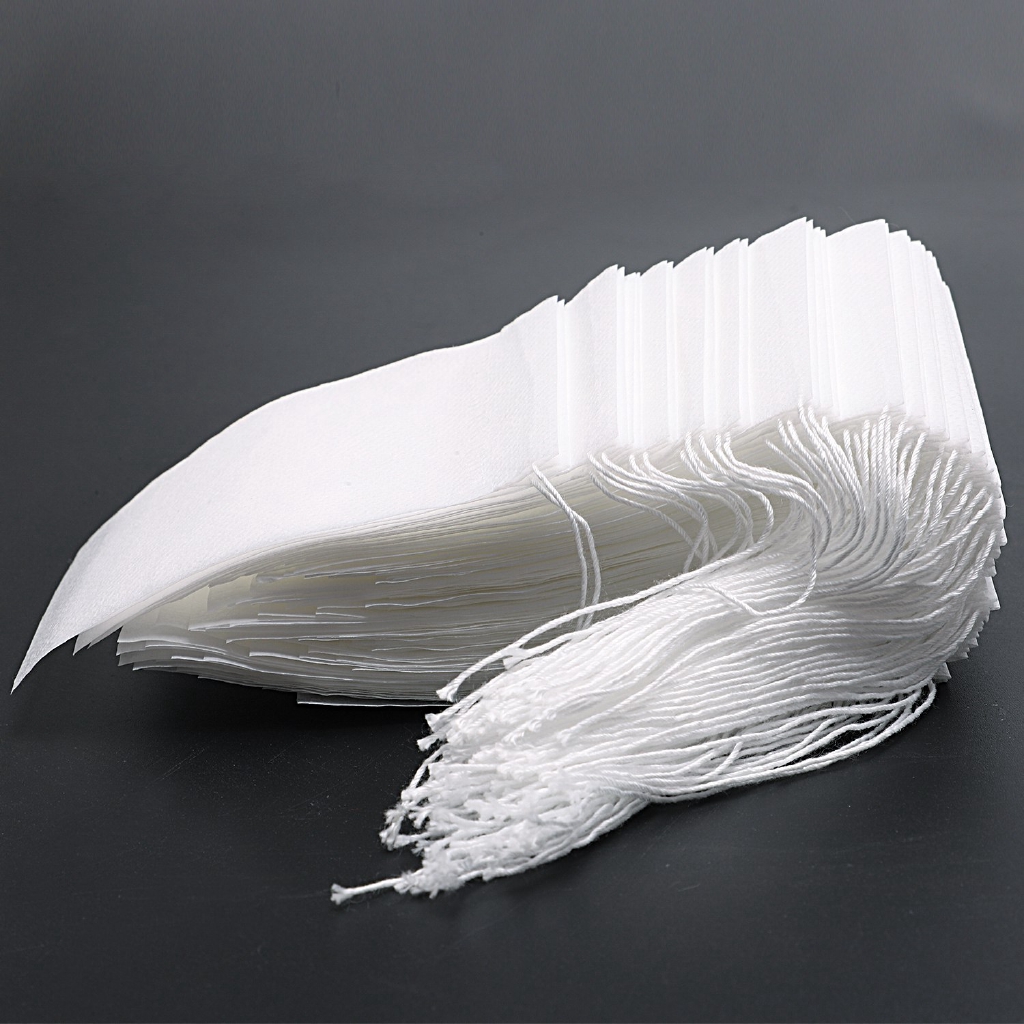 100 Pack Filter Bag Empty Tea Bags Drawstring Loose Tea Bag7x9CM ...