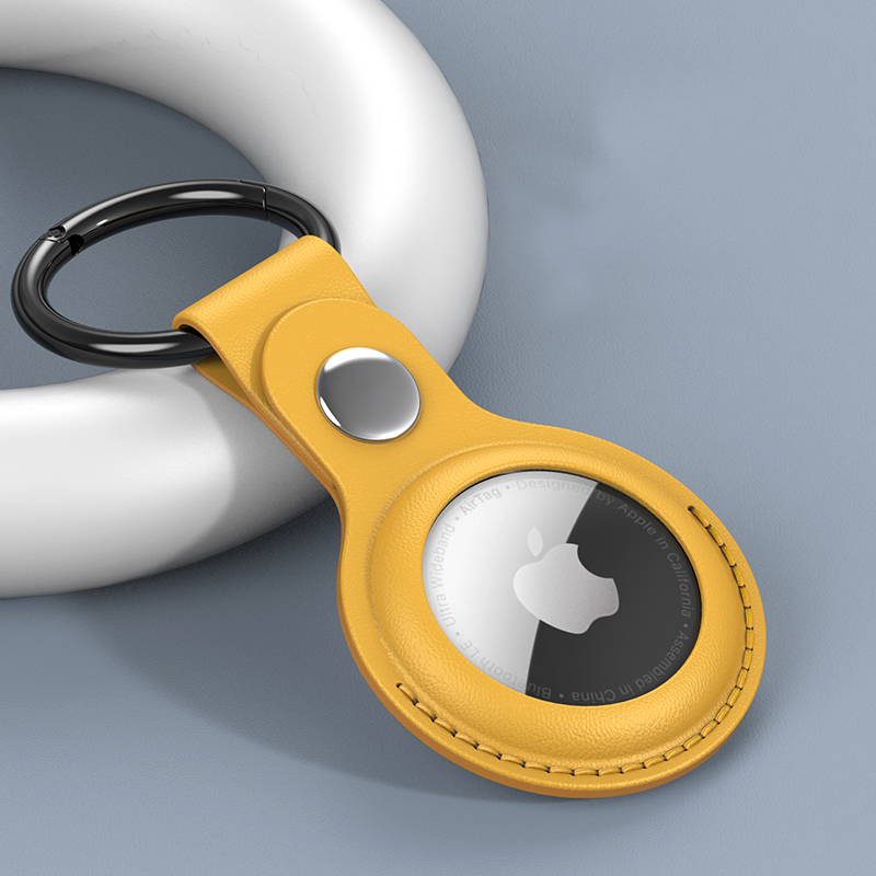 Airtags เคสหนังสำหรับ Apple Airtag Cover หนังแท้Airtag เคสปลอกหุ้ม ...