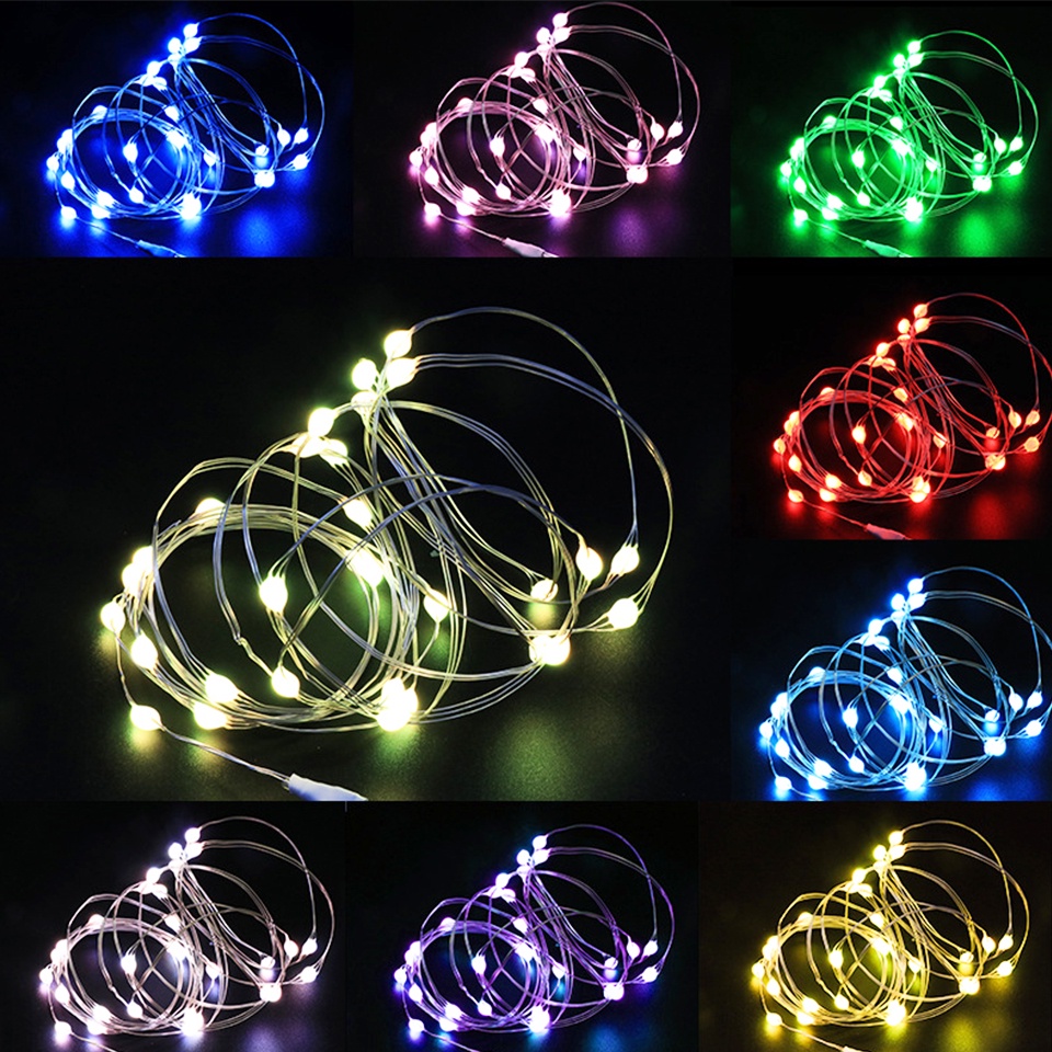 ของแท้ 100 RnnTuu Led Copper Wire Fairy Lights Battery Powered LED ...