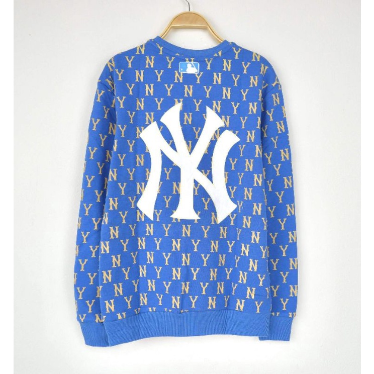 MLB ️️ NY monogram Sweater เสื้อแขนยาว สเวตเตอร์ ผ้าWaffle ใส่แล้วไม่ ...