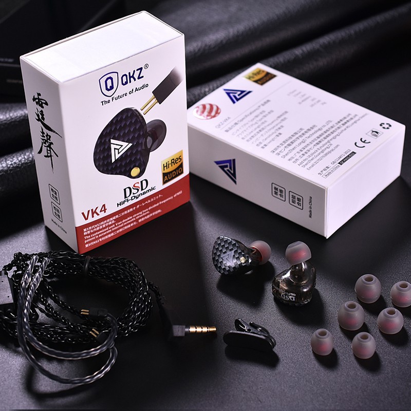 QKZ VK4 หูฟังอินเอียร์ In Ear Earphone Headset HIFI Bass Noise Earbuds ...