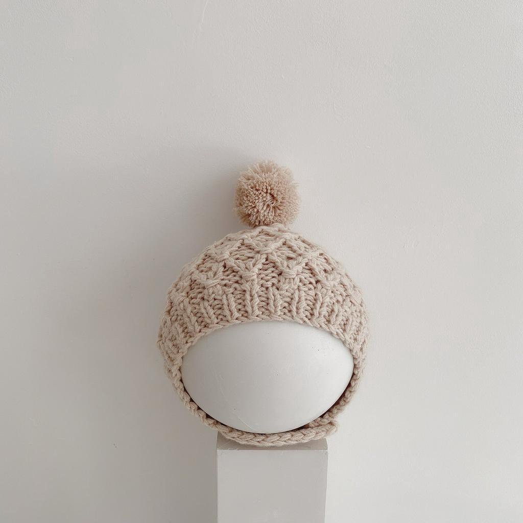 New Style Children Wool Hat Small Ball Kids Knitted Caps 3 Color Girl ...