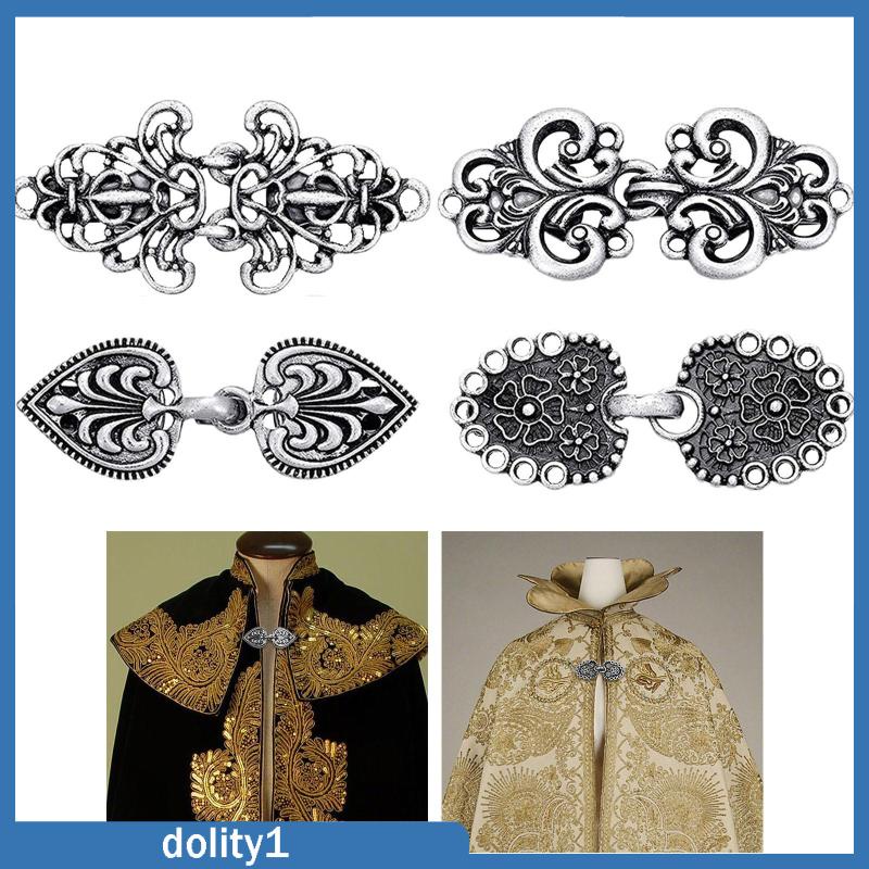 4Pairs Vintage Style Clip Fasteners Cloak Clasp for Shawl Scarf ...