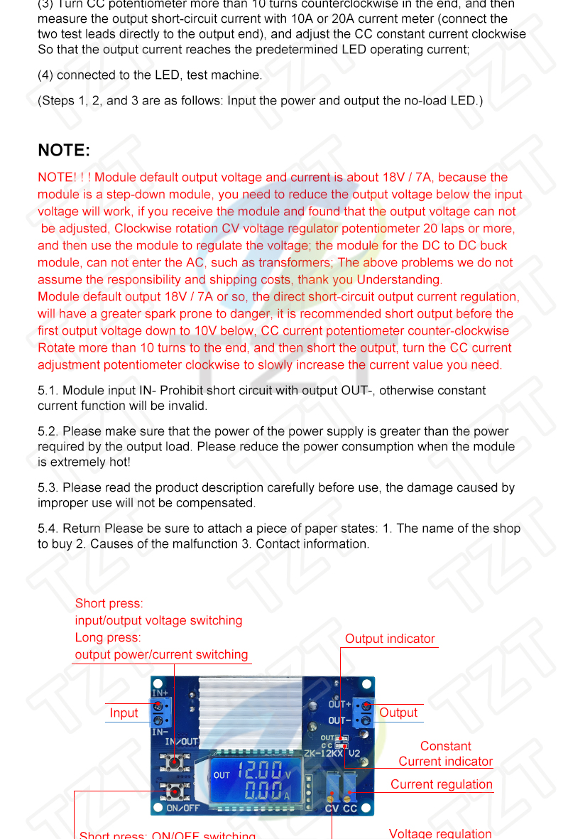 DC 0-32V 12A Constant Voltage Current LCD digital Voltage Current ...