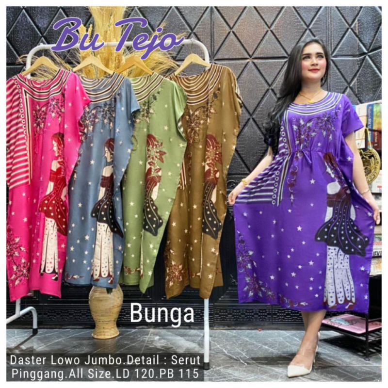 Daster LOWO BU Flower TEJO / DASTER LOWO JUMBO / DASTER RAYON ADEM ...