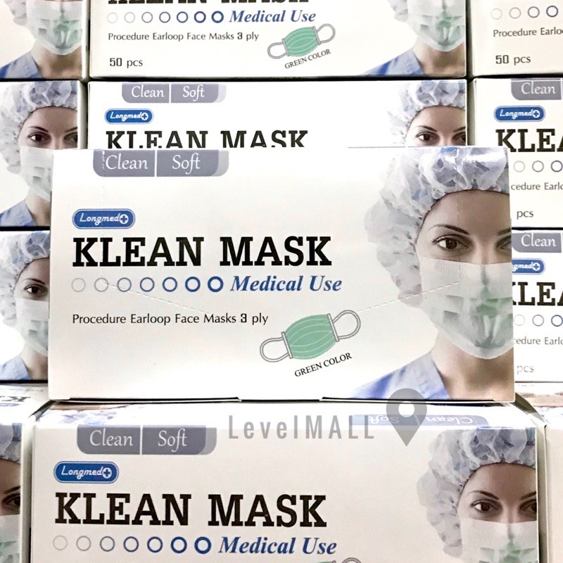 พร้อมส่ง จัดส่งในวัน ทางการแพทย์ LONGMED Klean Mask หน้ากากอนามัย 50 ...