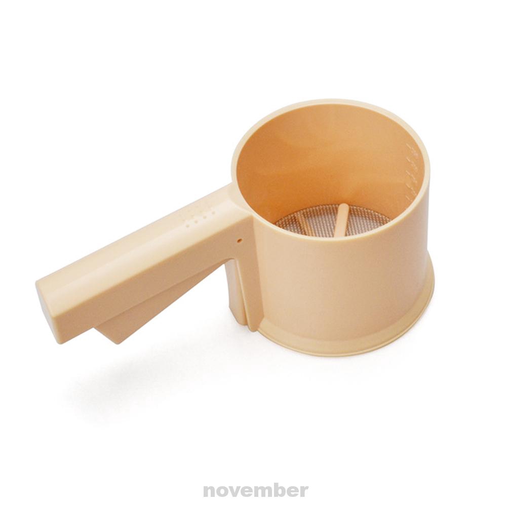 Mesh PP Pastry Shaker Single Layer Handheld Cup Icing Sugar Flour Sieve ...
