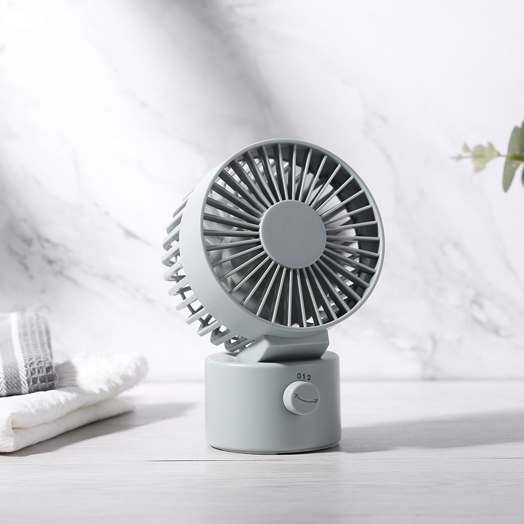 KHSHOP Rotating Shaking Head Shuangye Silent USB MiNi Portable Fans#fan ...
