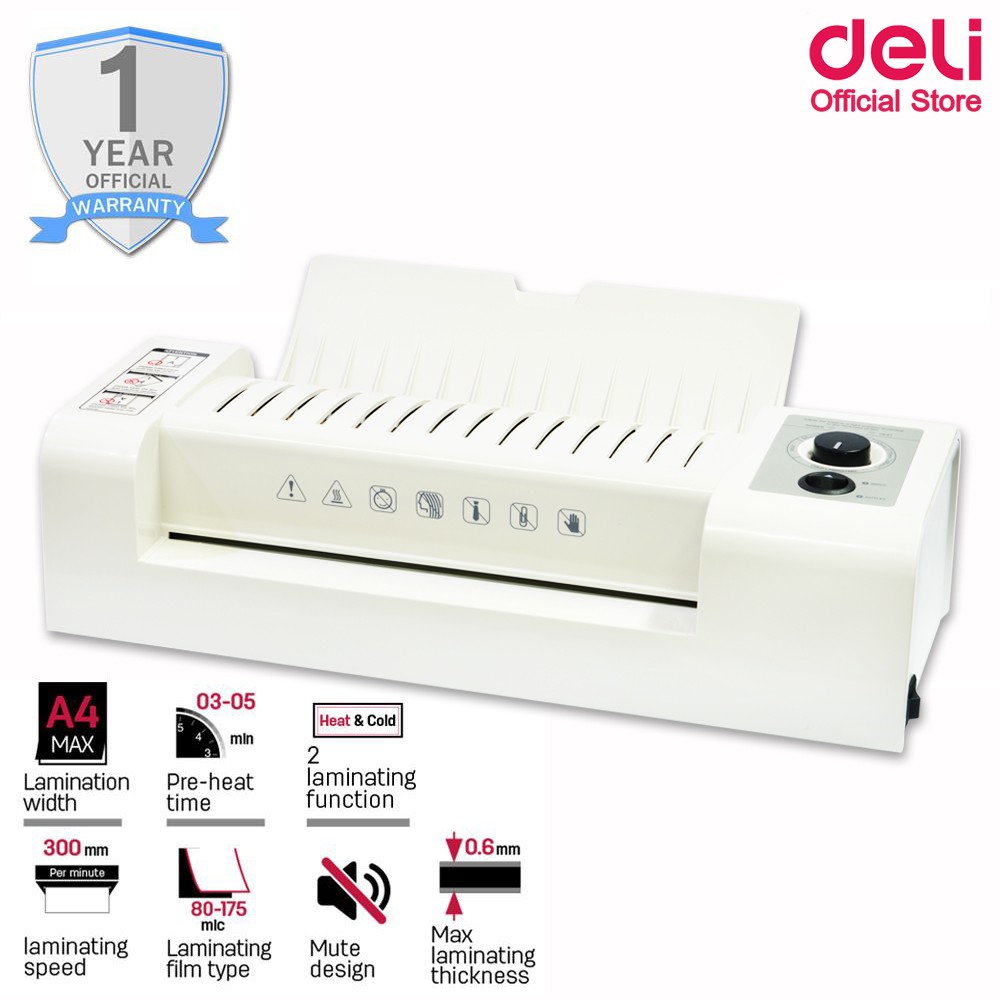 Deli 3891 Laminating A4 เครื่องเคลือบบัตรและเอกสาร ขนาด A4 อุปกรณ์สำนักงาน เครื่องเคลือบ เครื่อง ...