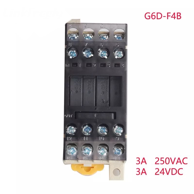 omron G6D-F4B DC24V Terminal ซ็อกเก็ตรีเลย์24VDC 5A W(4Pcs) G6D-1A-ASI ...