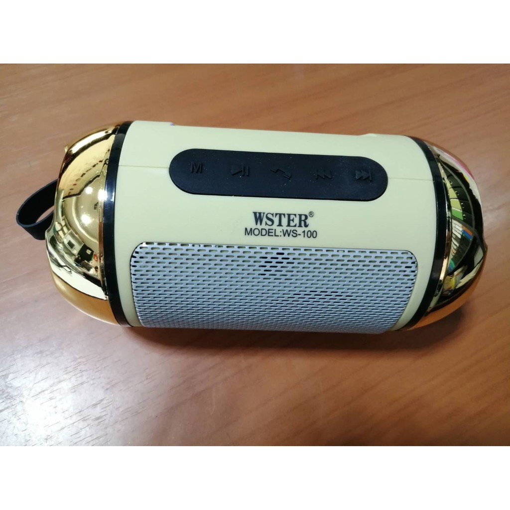 ลำโพงบลูทูธ WSTER รุ่น WS-100 (คละสี) | Shopee Thailand