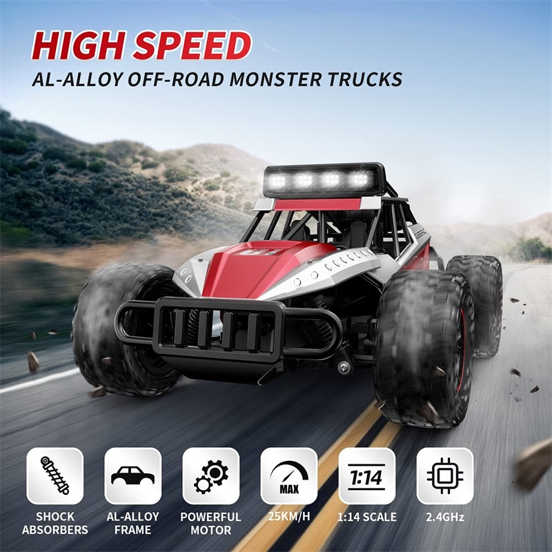 Deerc De43 Remote Control Car 114 Rc Cars 25kmh High Speed 2.4g 2wd Rc Monster Truck Crawler ...