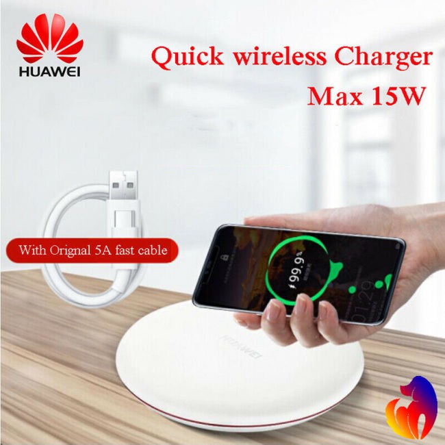 Huawei Fast Qi Wireless Charger Charging Pad 15W for Mate20 Pro RS iPhone - blackhole0.th - ThaiPick