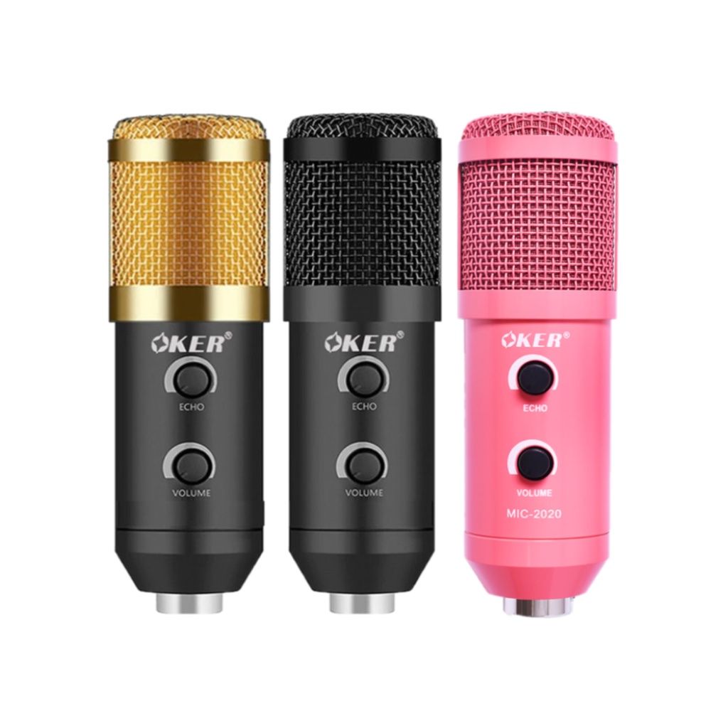ไมโครโฟน oker USB 2.0 MIC-2020 Smart Microphone มี 2สี ดำชมพู รับประกันศูนย์ 1 ปี - it_family ...