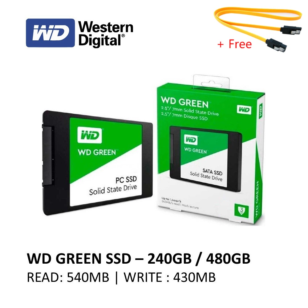 WESTERN DIGITAL WD GREEN SATA 2.5 SSD 480GB240GB Gifts - 7yps__b3fe ...