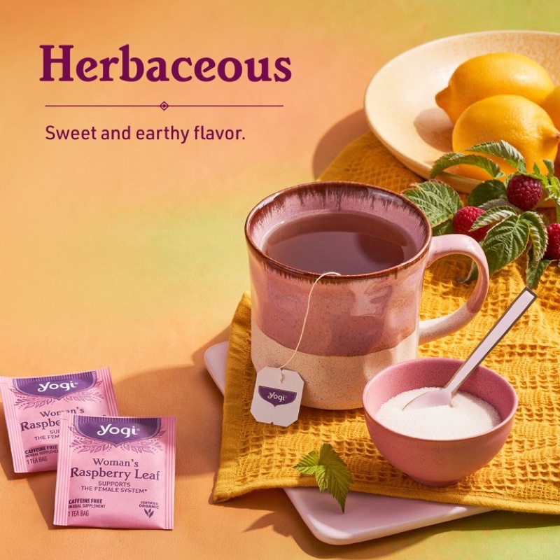 พร้อมส่ง Yogi Tea Raspberry Leaf Caffeine-Free Organic Herbal Tea ...