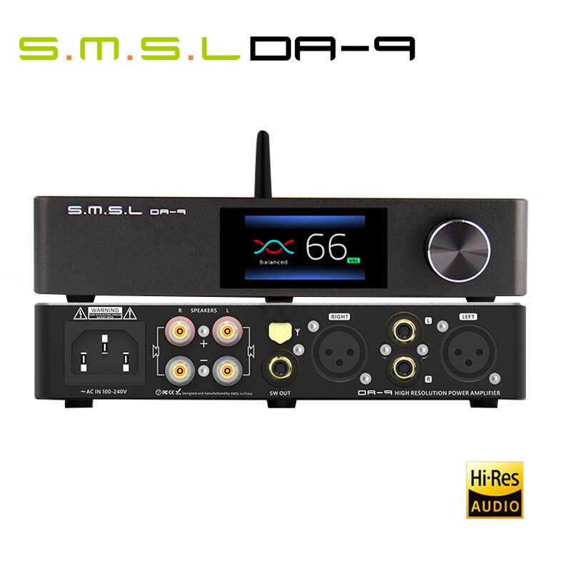 SMSL DA-9 High Quality Power Amplifier Bluetooth 5.0 Amp APT- X Support DA9 with Remote Control ...