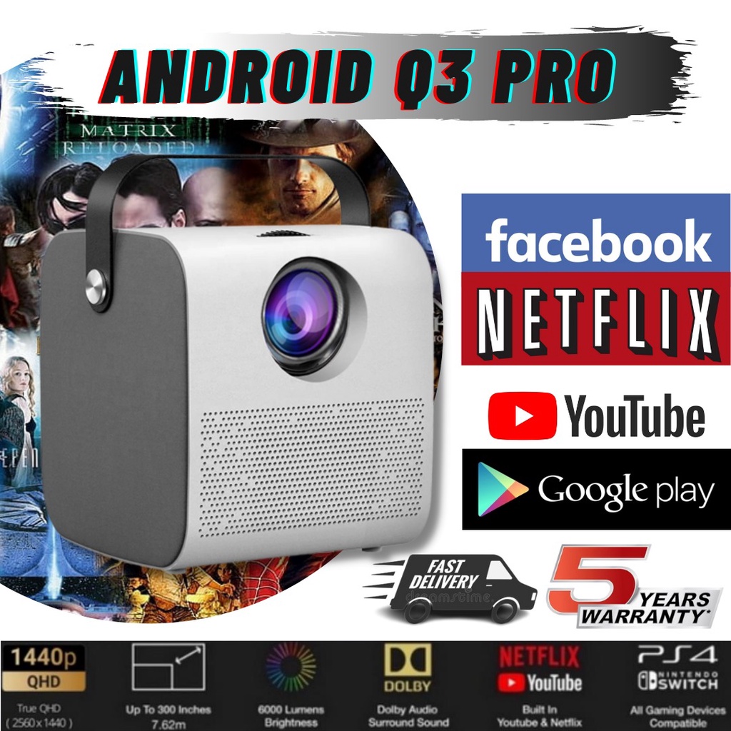 ฟรีแอร์เมาส์ โปรเจคเตอร์ Rigal RD828 Full HD มี android 9.0 และ Play Store ลงแอพเพิ่มได้ ...
