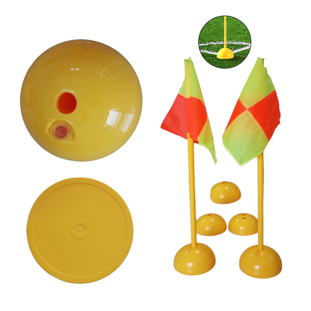 ฟุตบอลFootball Corner Flag Barrier Base Round Mouth Sign ole Base Water ...