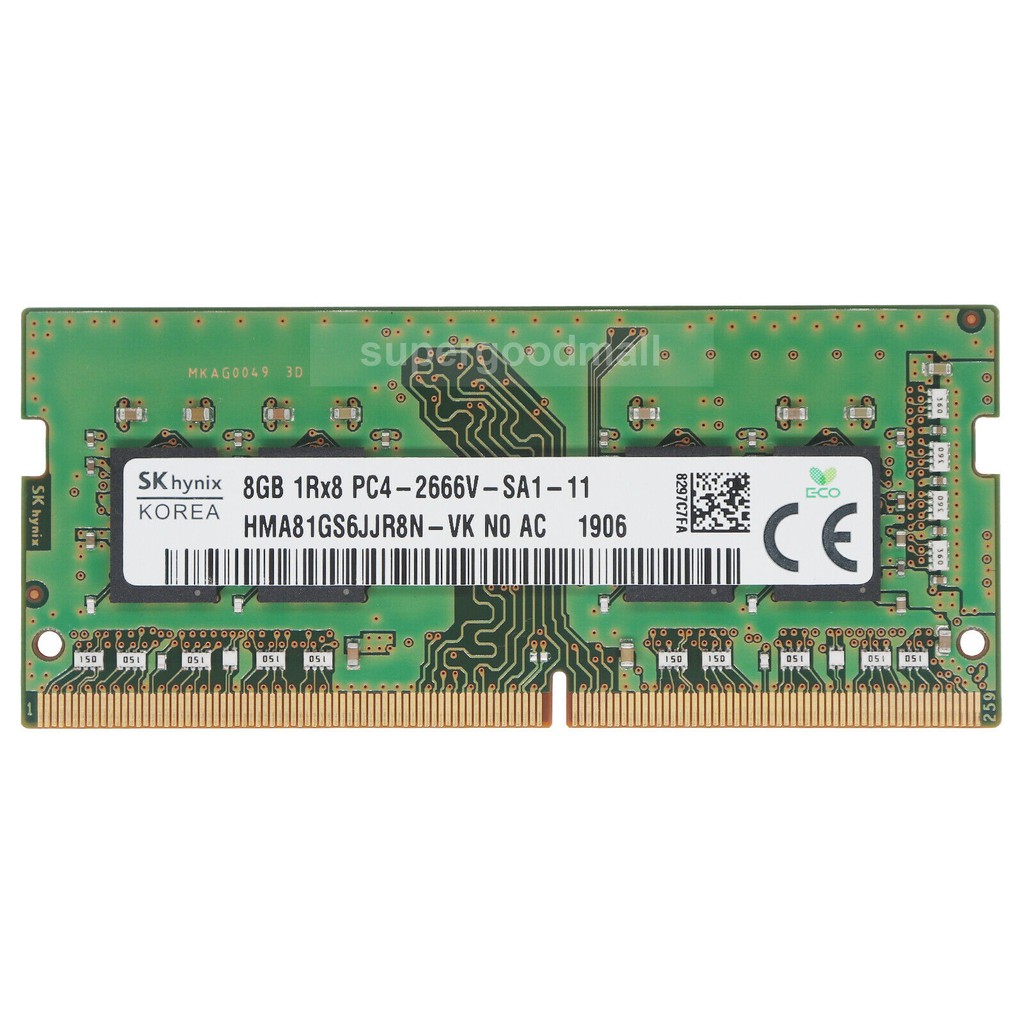 Sk Hynix 8gb 1 Rx 8 Pc 4-2666 V 21300 S Ddr 4-2666 Mhz 260Pin 1.2V ...