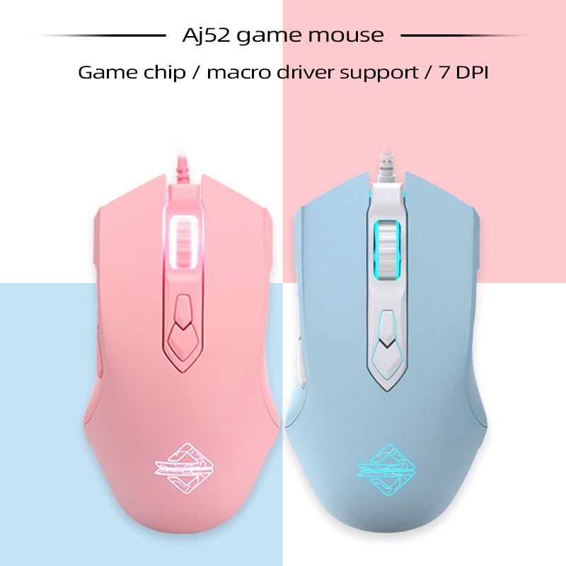 เมาส์：AJAZZ NACODEX AJ52 RGB Backlit Wired Gaming Mouse Adjustable DI ...