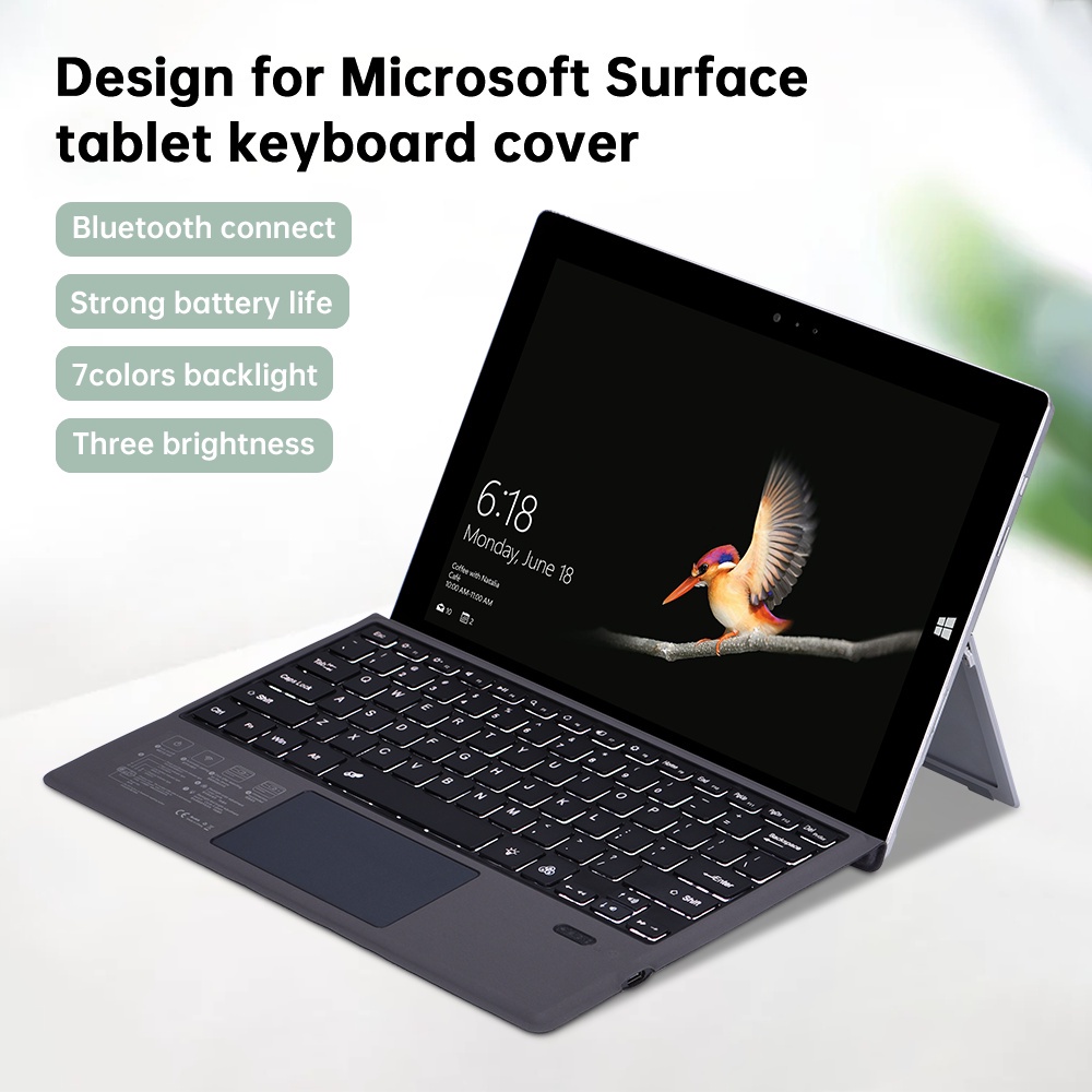 แป้นพิมพ์ ไทย Microsoft Surface Pro Type Cover ProX9 8 7 6 5 4 3 ...