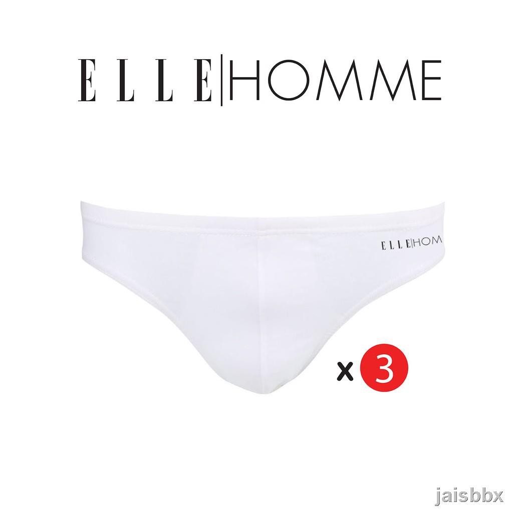 ชุดชั้นในชายกางเกง ELLE HOMME กางเกงในชาย (รุ่นขายดี PACK 3 ตัว) Cotton ...