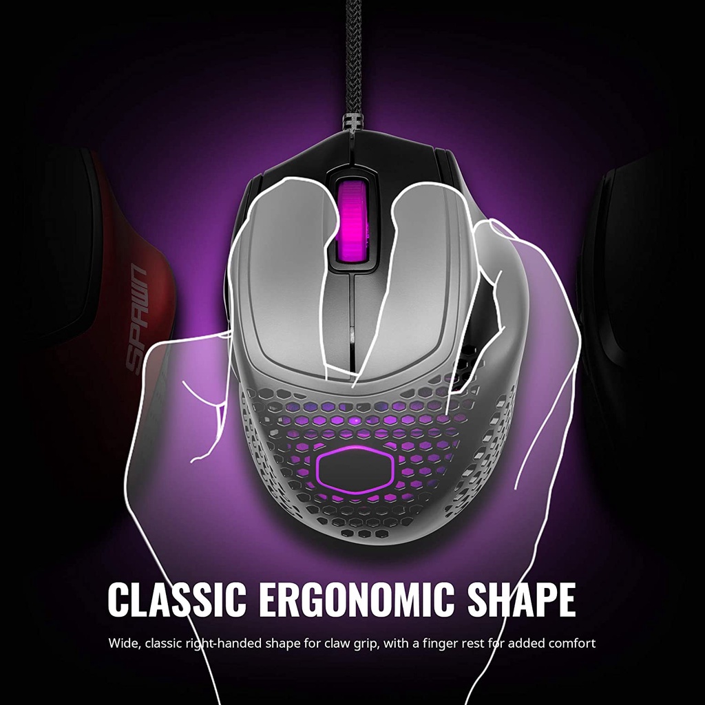 Cooler Master MM720 Black Matte Lightweight Gaming Mouse with ...