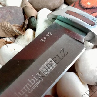 มีด Columbia SA32 JinLang Company USA Saber ใบ 7 นิ้ว ด้ามไม้แท้ฝังลาย ...
