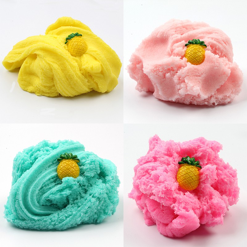 Fluffy Slime Mud Floam Putty Floss LFruit Charm Cloud Clay Stress ...