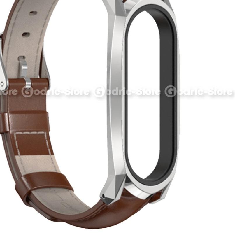แกรนด์ผู้ขายSq25Mijobs MiBand 6 สายรัดข้อมือหนัง สําหรับ Xiaomi Mi Band ...