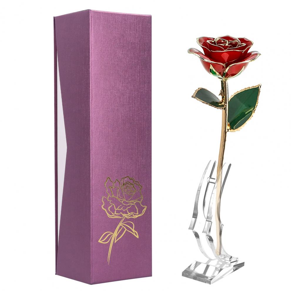 24K Gold Dipped Rose RedGold Rose Gift Boxed Valentines Day Wedding ...